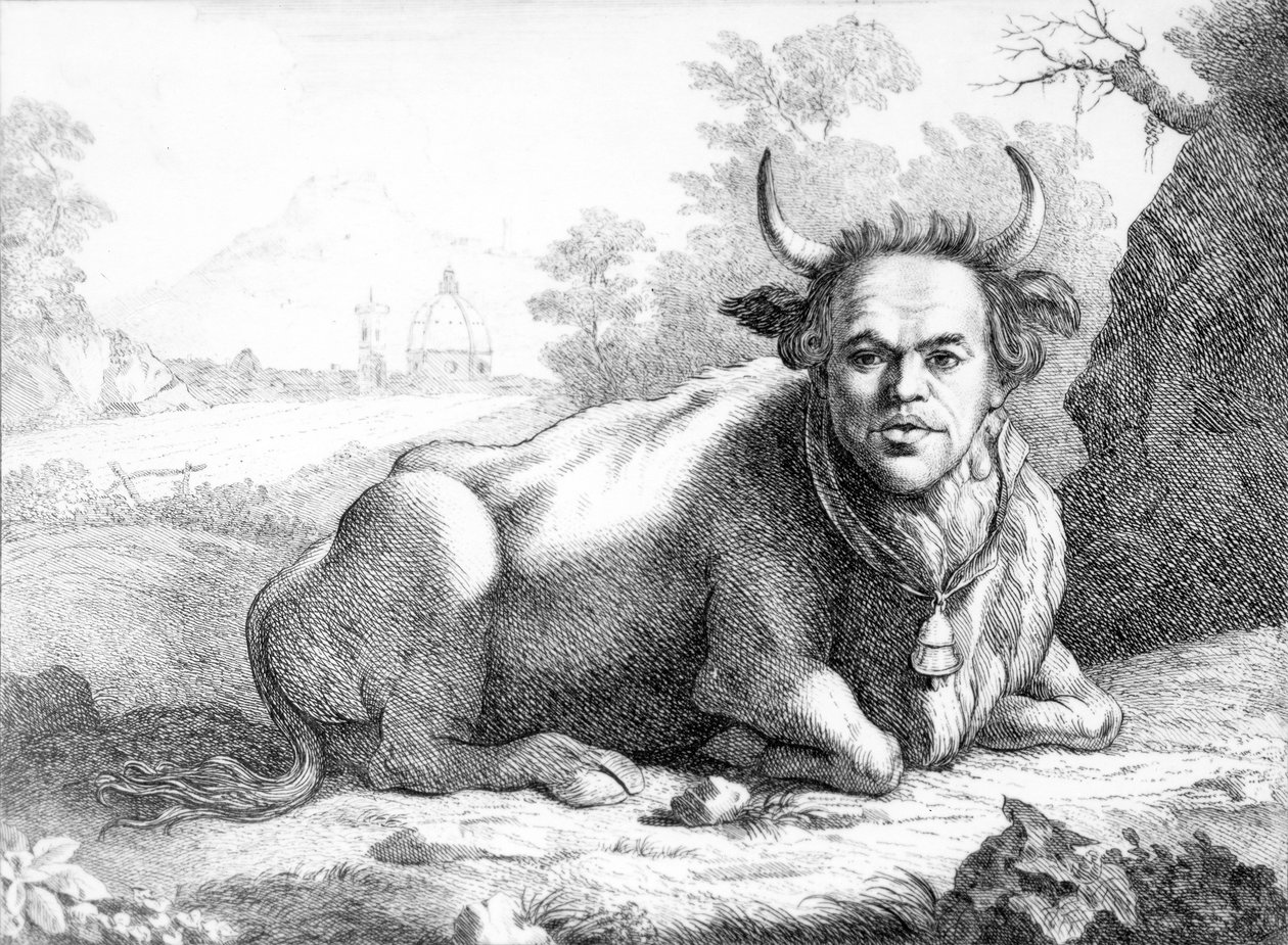 Self Portrait Caricature from 25 Caricatures by Thomas Patch